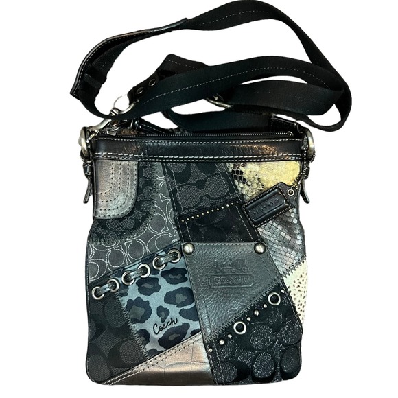 Coach | Bags | Coach Animal Print Patchwork Purse Bag Swingpack ...